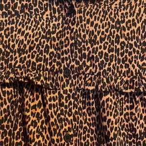 Zara | Dresses | Zara Leopard Print Button Down Dress | Poshmark